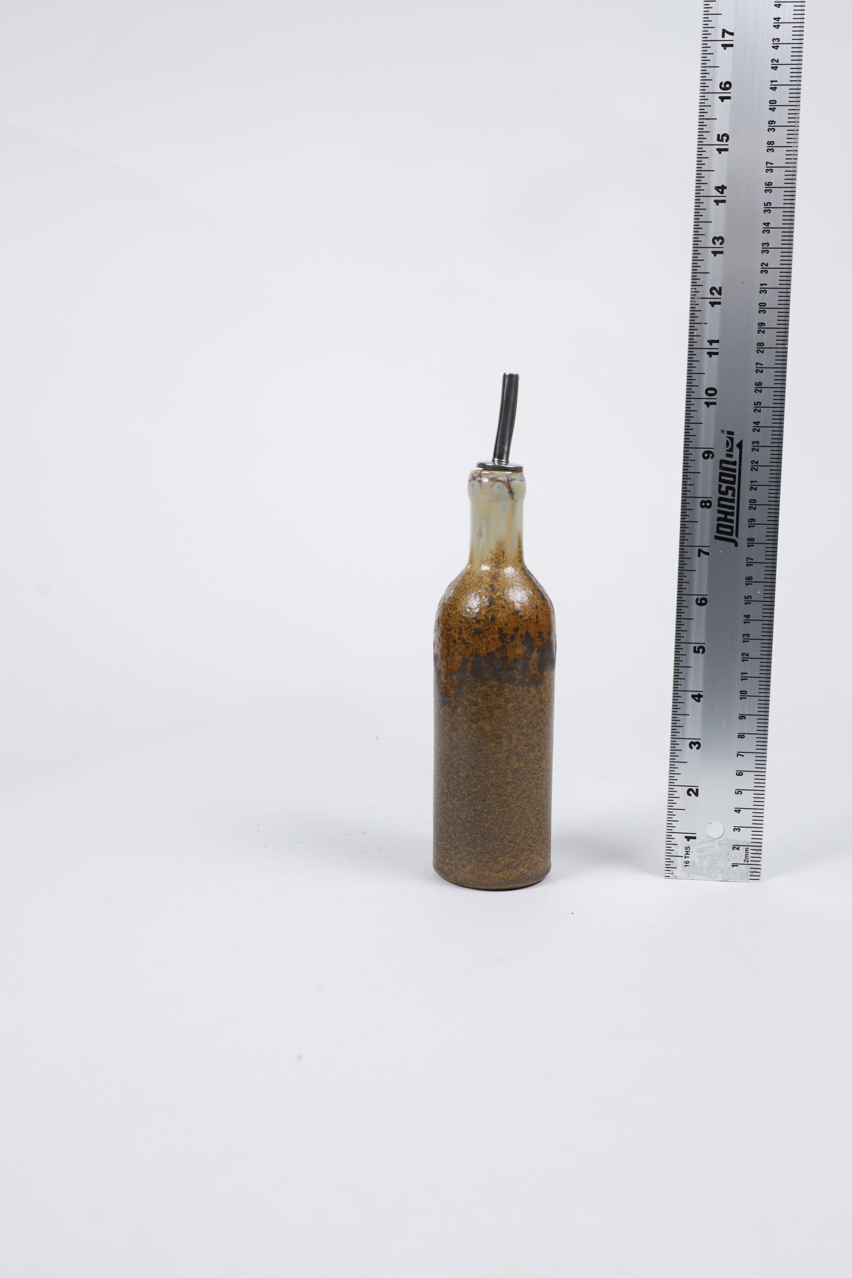 Oil Bottle Brown Ceramic - Ruggable